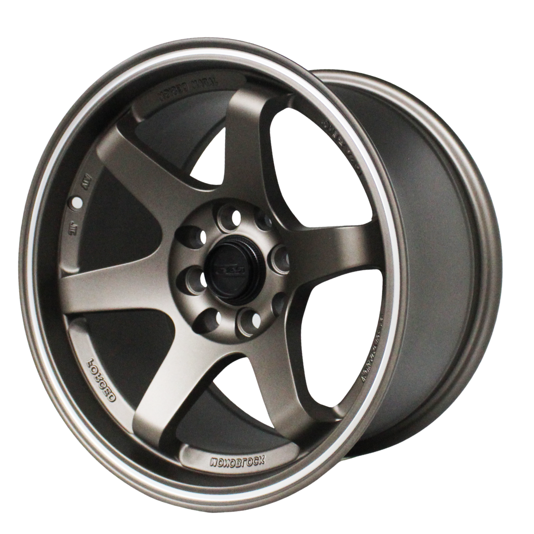 15 inch - TE37 - 4X100/114 - Matt Bronze Machined lip Matt Bronze ...