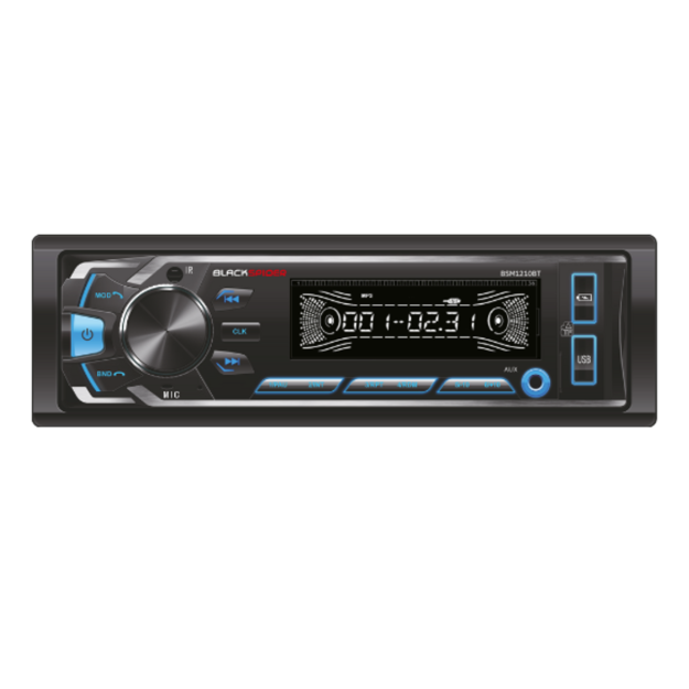 Single Din 2 USB Inputs Bluetooth AUX Radio with External Mic Features ...