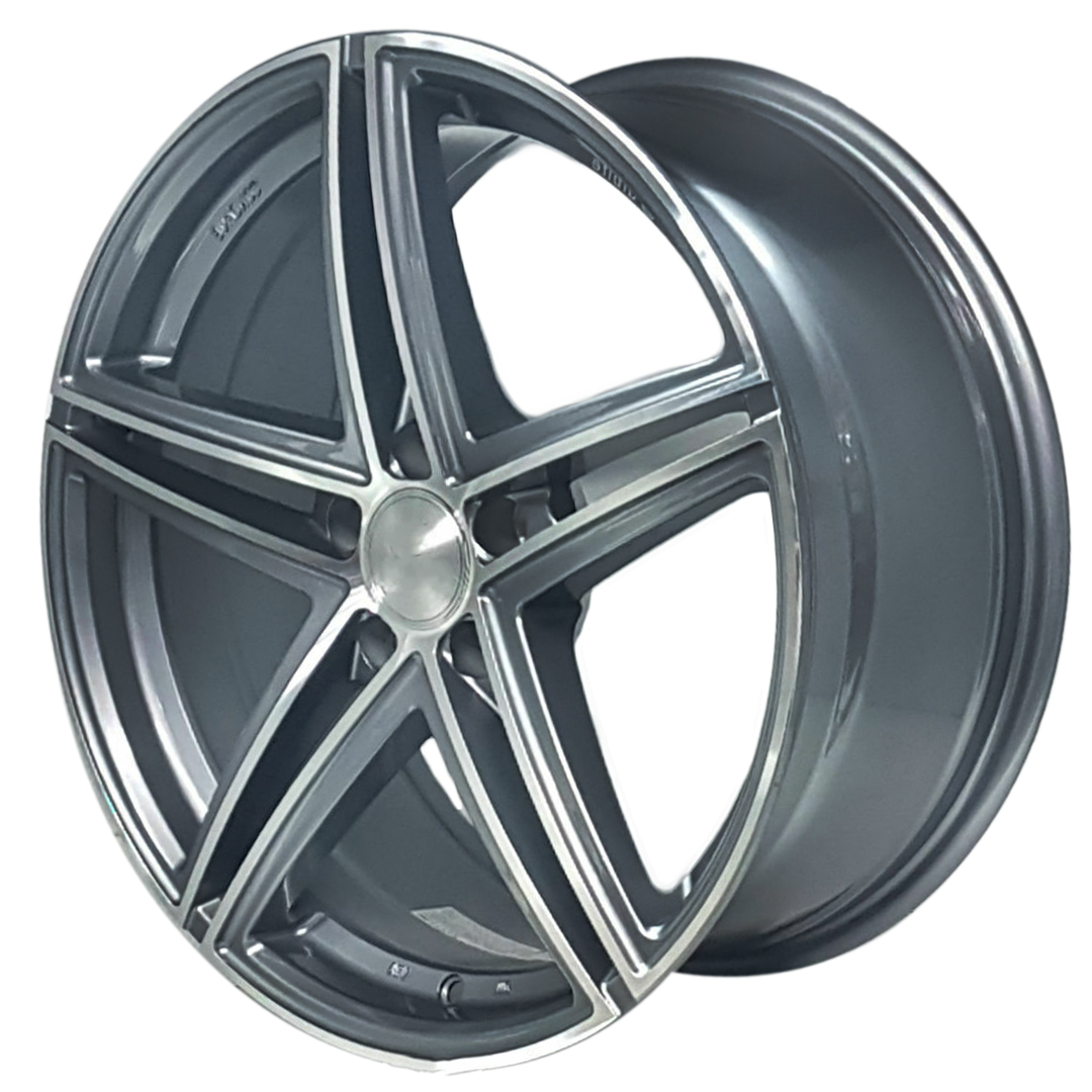 18 inch Dibite Reps - 5x108 - Gunmetal Gunmetal with Machined Face ...