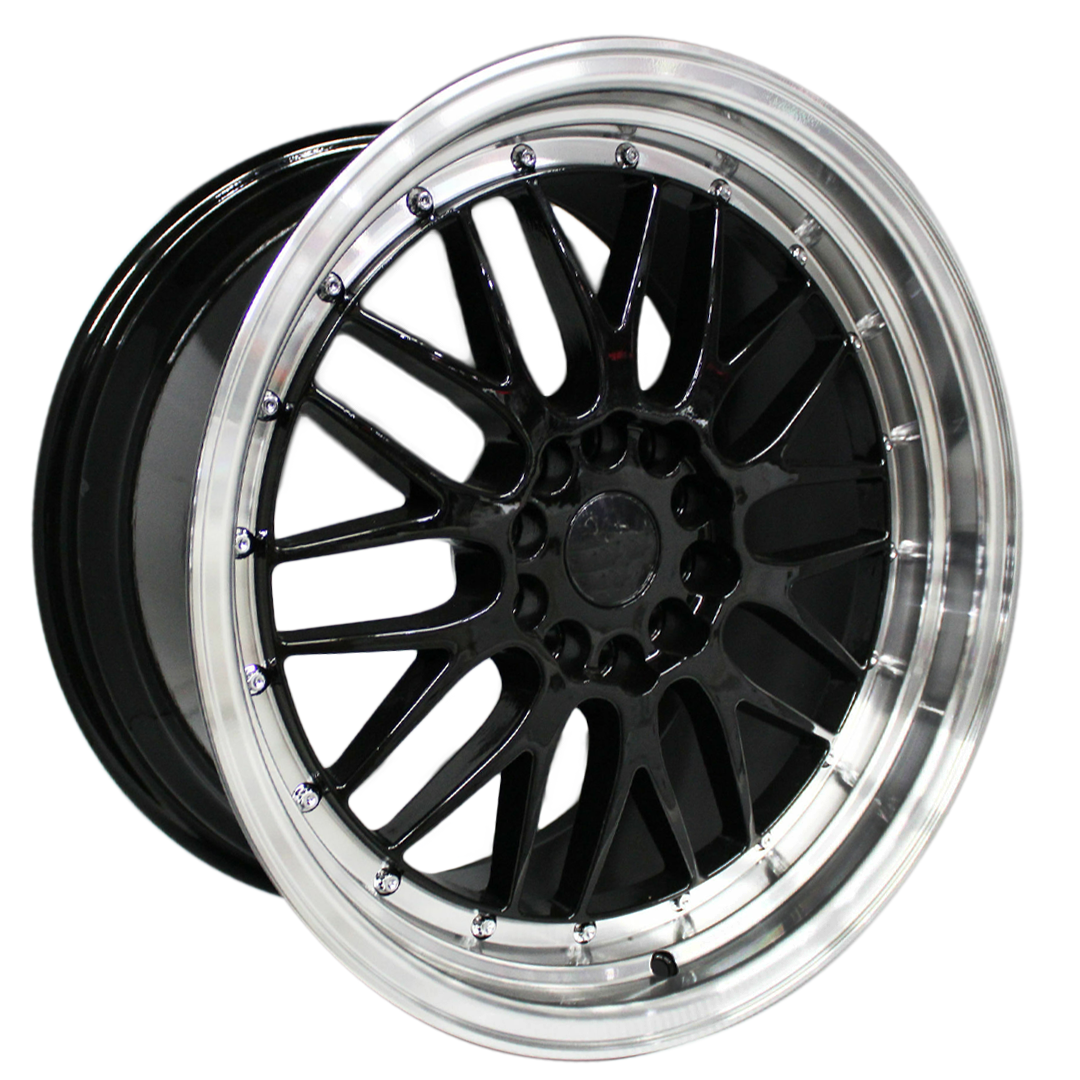 19 Inch QC1120- 5X114/120 -N/W - Gloss Black Polished Lip 8.5-9.5 Gloss ...