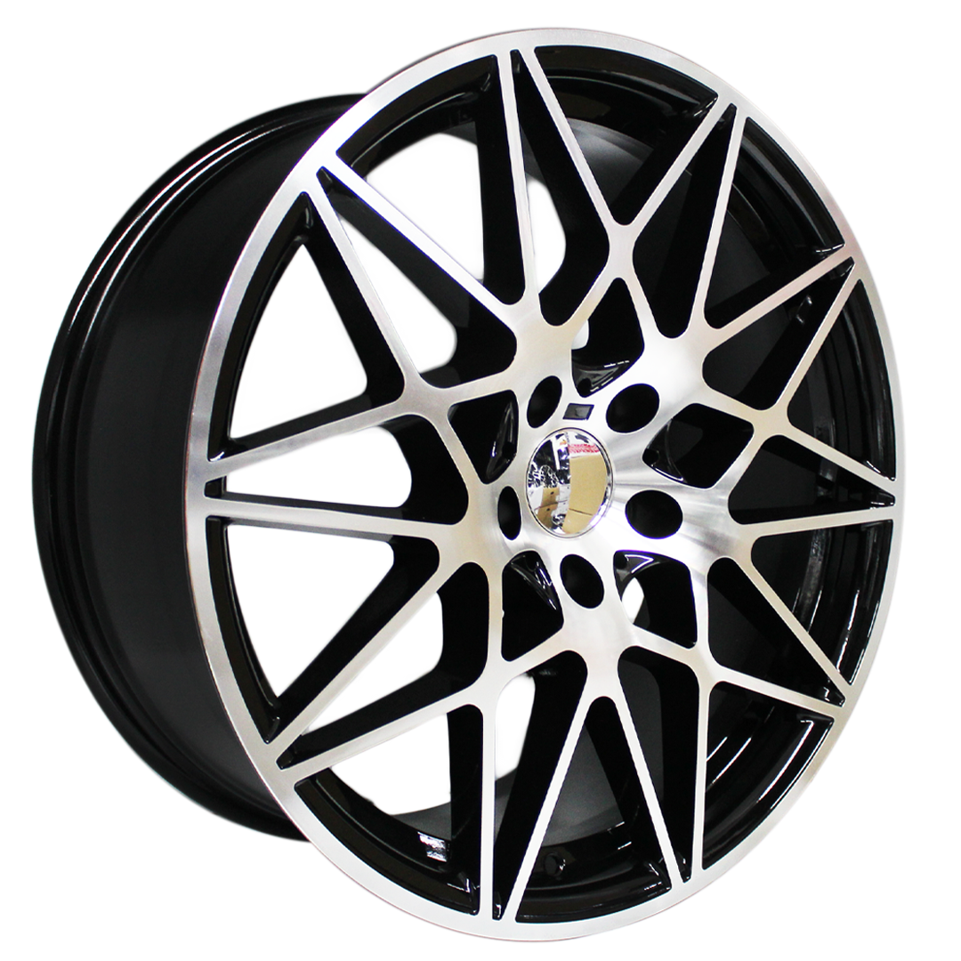 20 inch - 5x120 -N/W - Black Machined Face Black Machined Face 5X120 ...