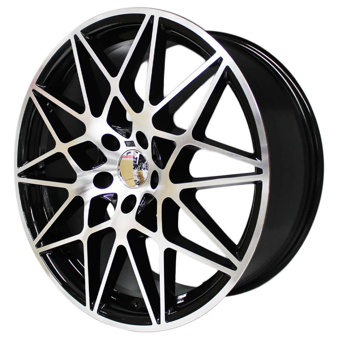 20 inch - 5x120 -N/W - Black Machined Face Black Machined Face 5X120 ...