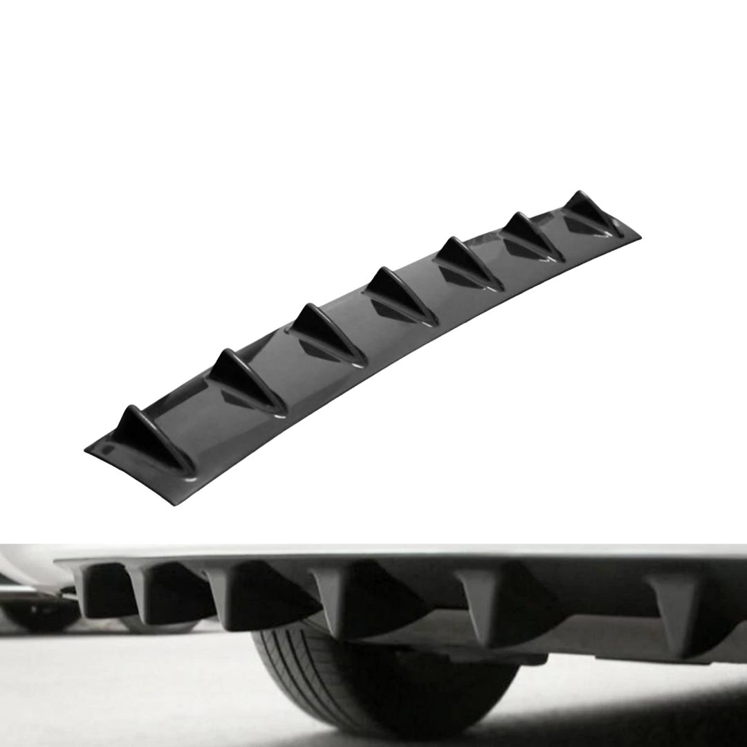 Universal Fin 7 Wing Gloss Black Rear Bumper Difuser 7 wing Gloss black ...