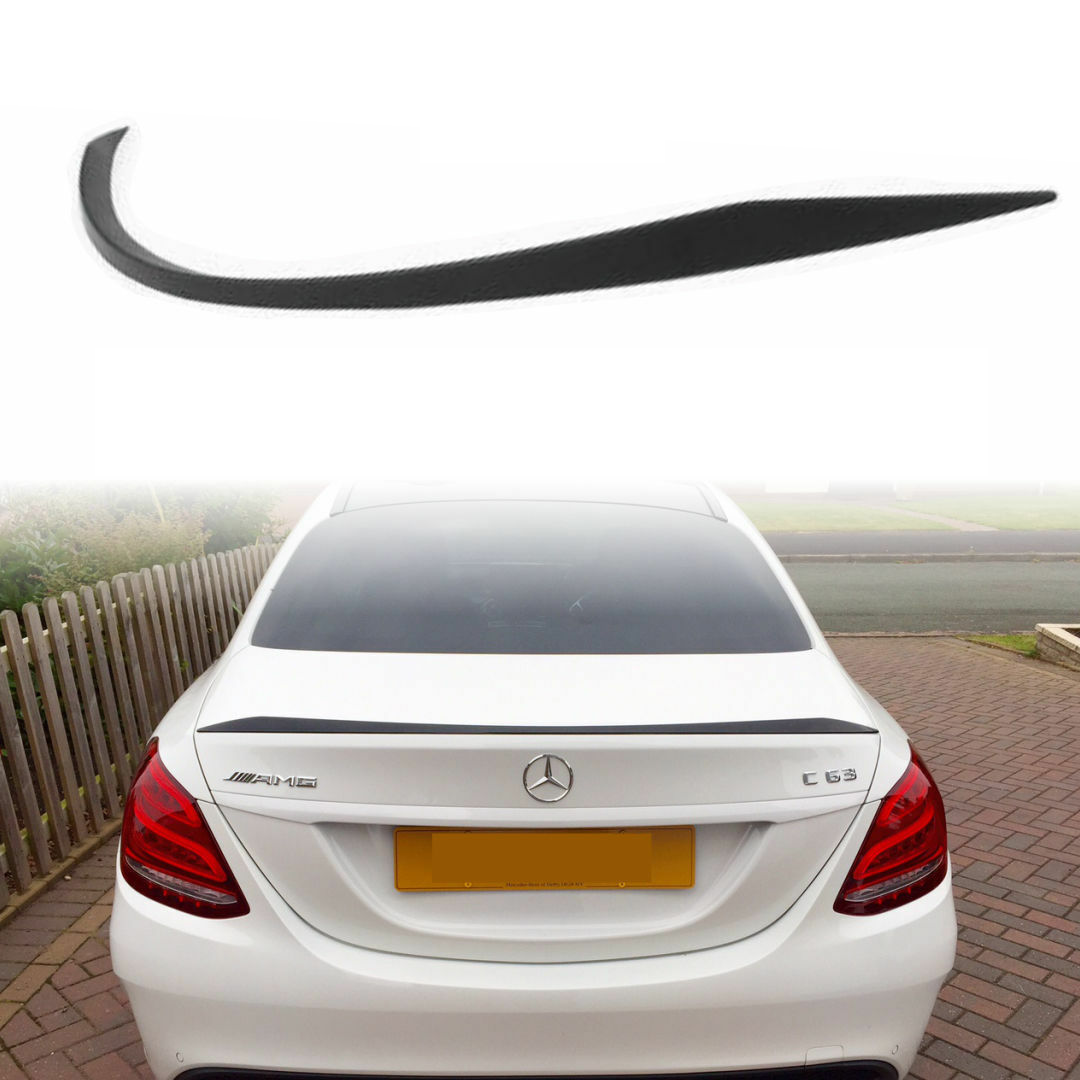 Merc W205 C63s Style Bootspoiler - Gloss Black Plastic C63s Style ...