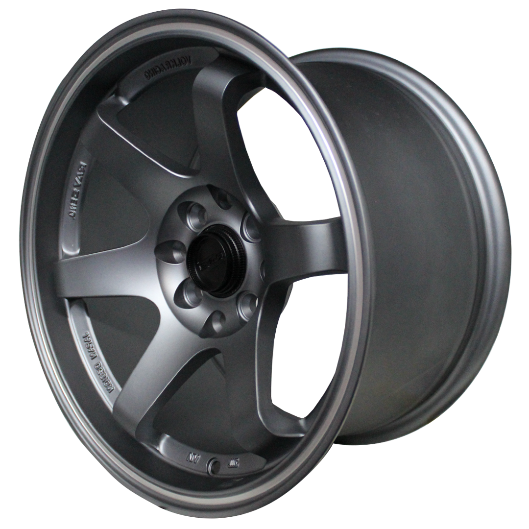 Matt Gunmetal Machined lip 4x100/114 PCD 8.25J | Offset:20 | CB:73.1 ...