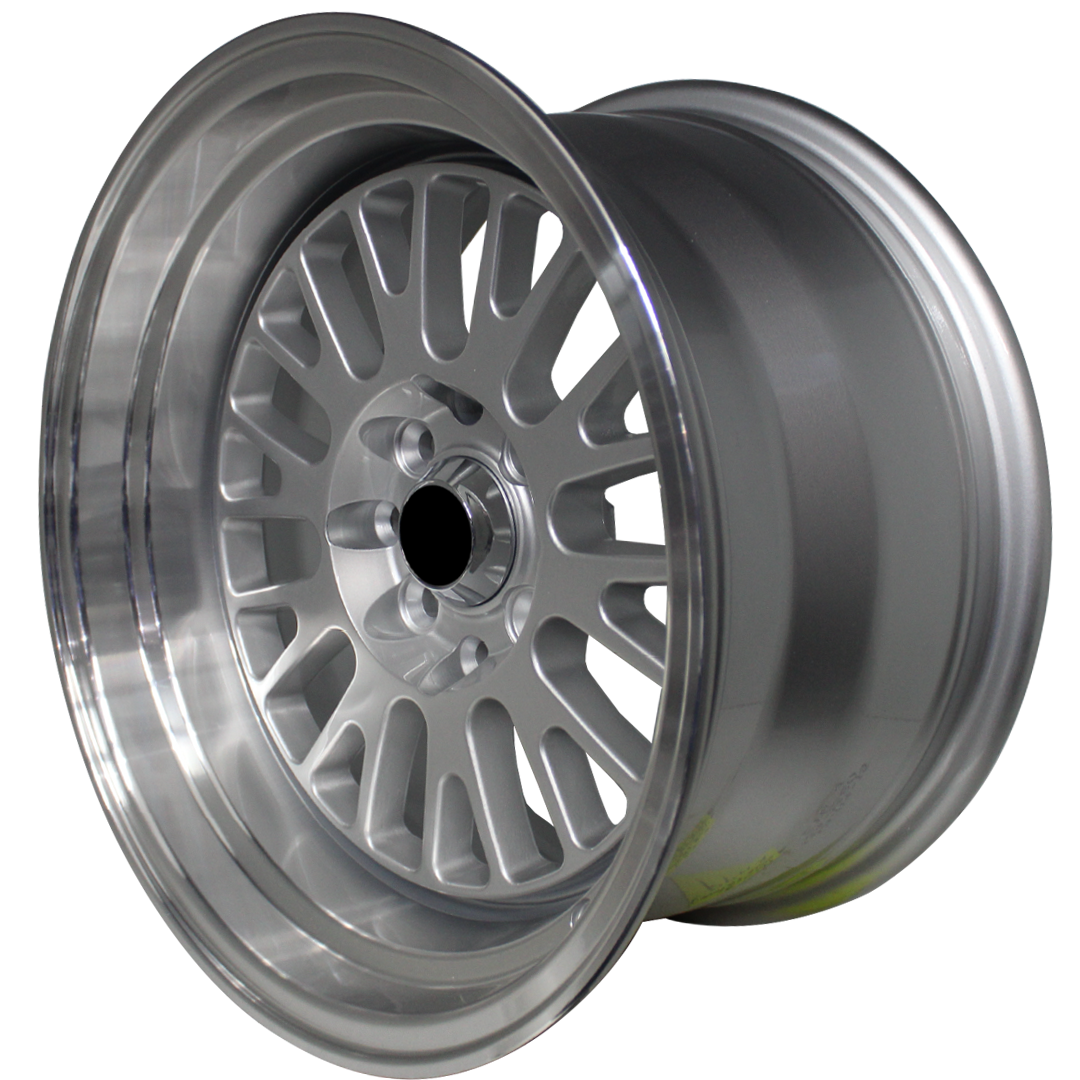 15 Inch - Panther - 4x100/114 Silver Machined Lip Silver with Machined ...