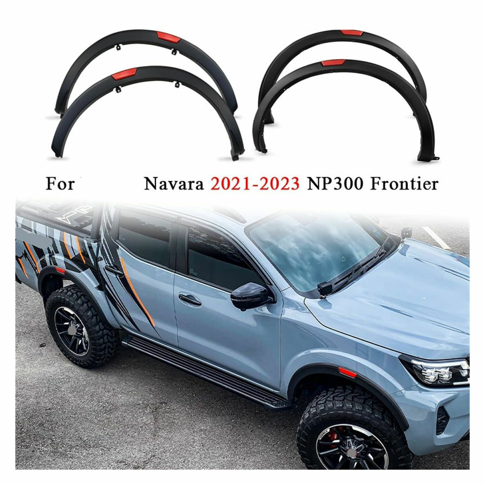 Nissan Navara Fender Flare(2016-2018) Slim Arch Kit/Fender flares Fits ...