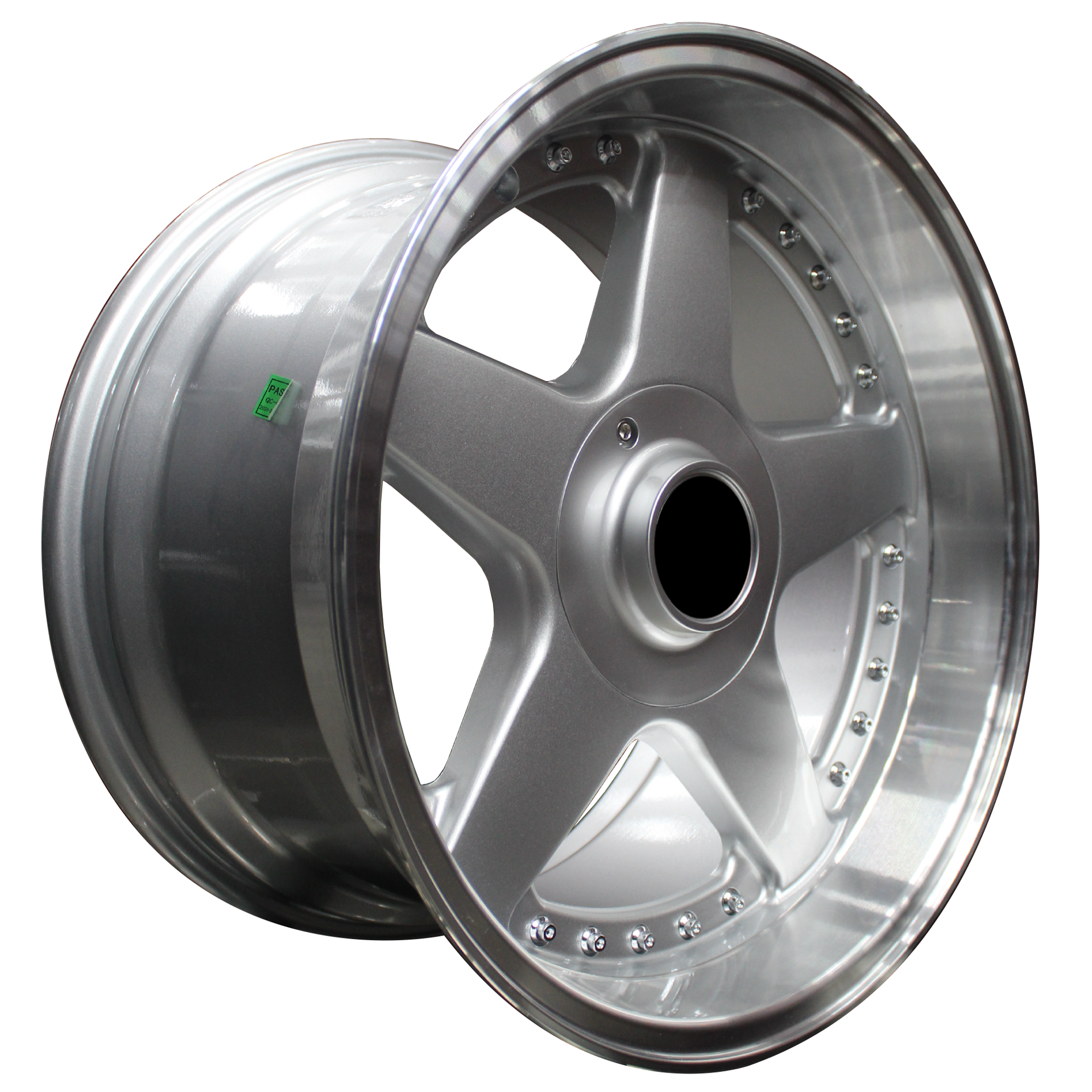 17- inch - Maverick - N/W - 5x112/120 - Silver + Chrome Rivets Silver ...