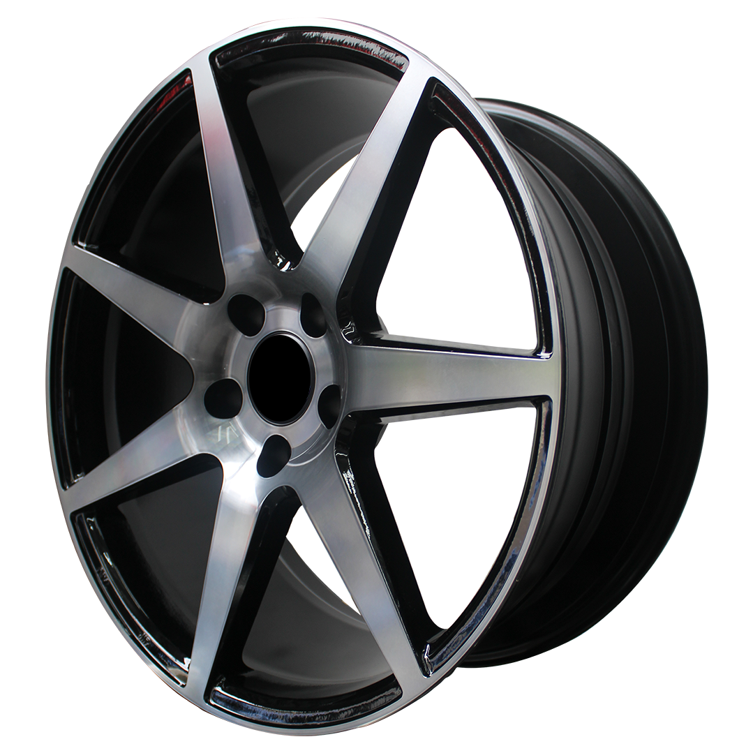 19 Inch - Chalice - 5x112 - N/W - Black Machined Face + Tinted Clear ...