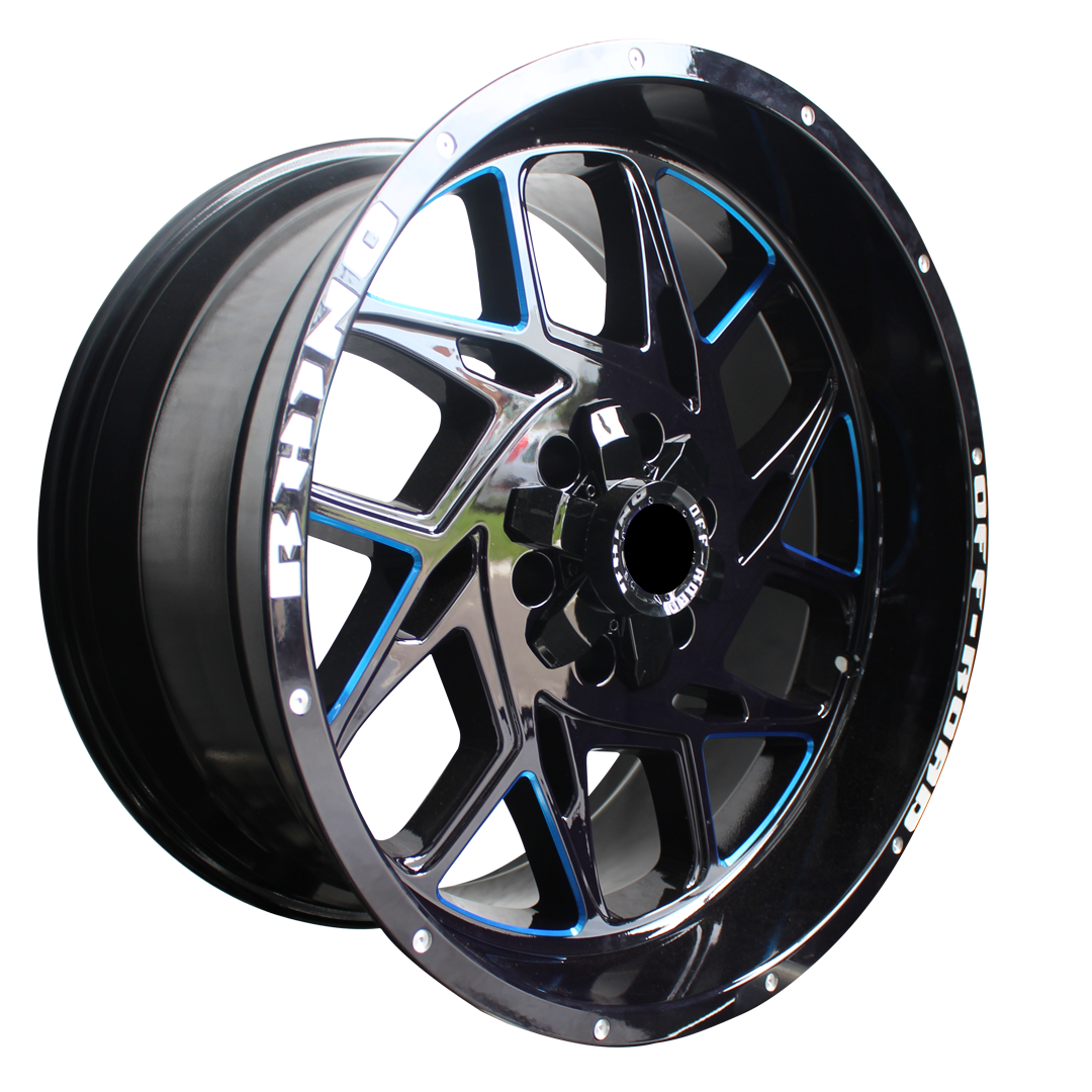 20 Inch - Fang - 6x139.7/6x135 - Gloss Black+Milling Rivets+Letters ...