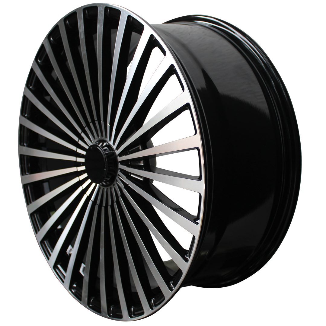 22 Inch - Scarface - 5x112 - N/W - Clear Powder Gloss Black Machined ...