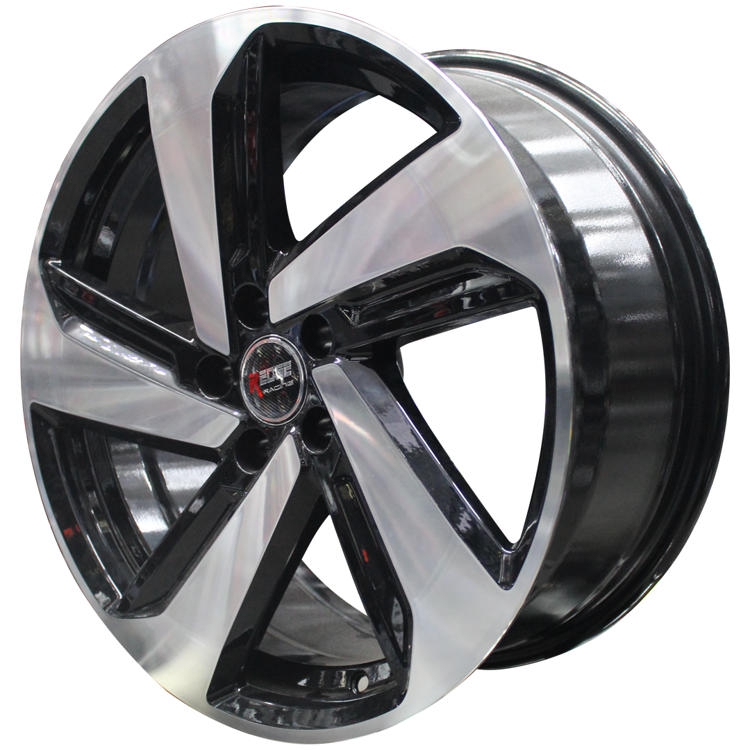 17 inch - 5x100 - Impact X -Black Machined Face Black Machined Face ...