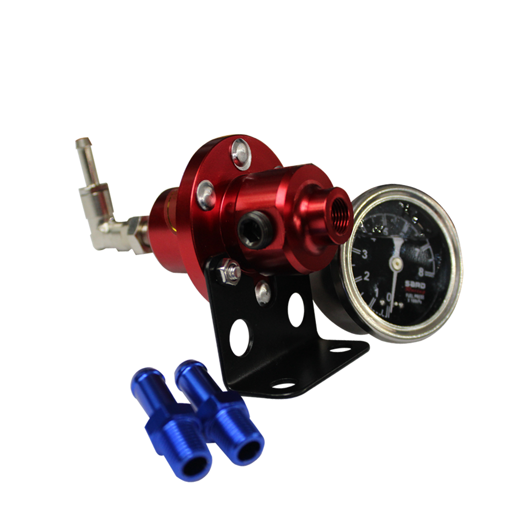 Fuel Pressure Regulator + Gauge Regulates fuel pressure Includes Gauge ...