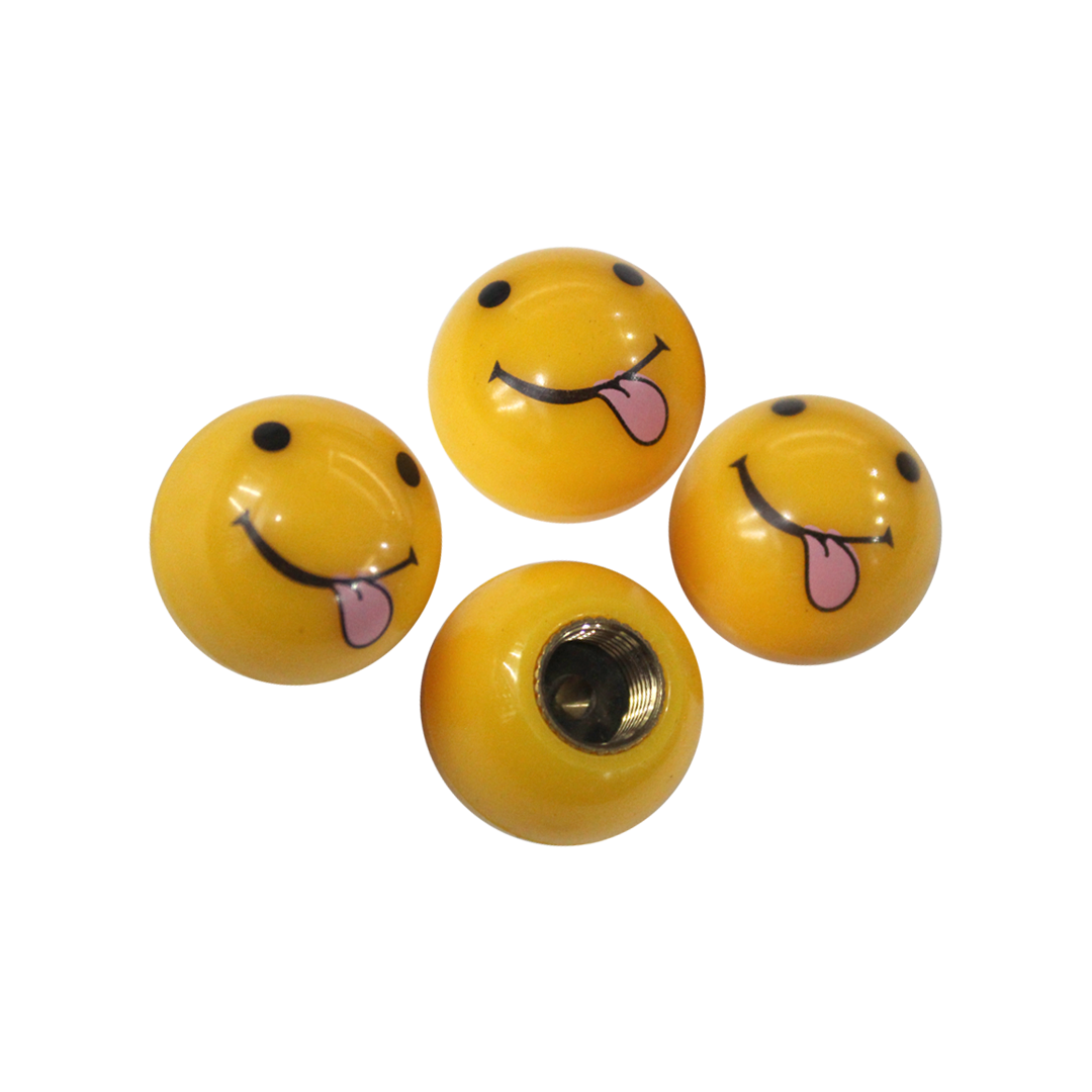 EMOJi Valve Caps Assorted Designs Available Sold As A Set Of 4 Standard ...