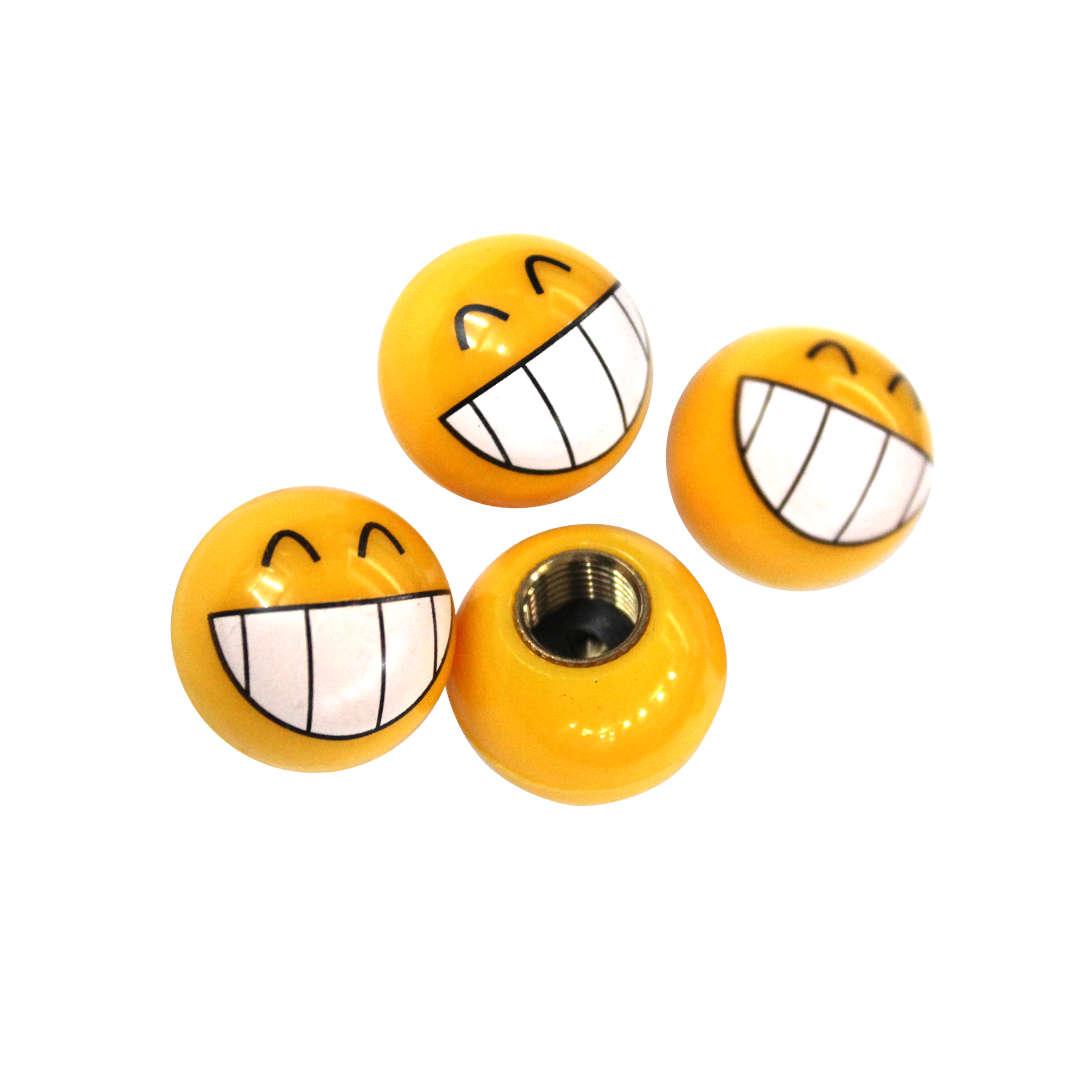 EMOJi Valve Caps Assorted Designs Available Sold As A Set Of 4 Standard ...