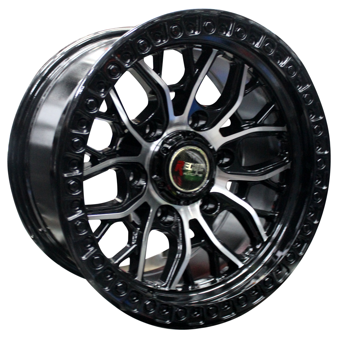15 Inch - Weaver- 6x139 - Black Machine Face Black Machine Face 6x139 ...