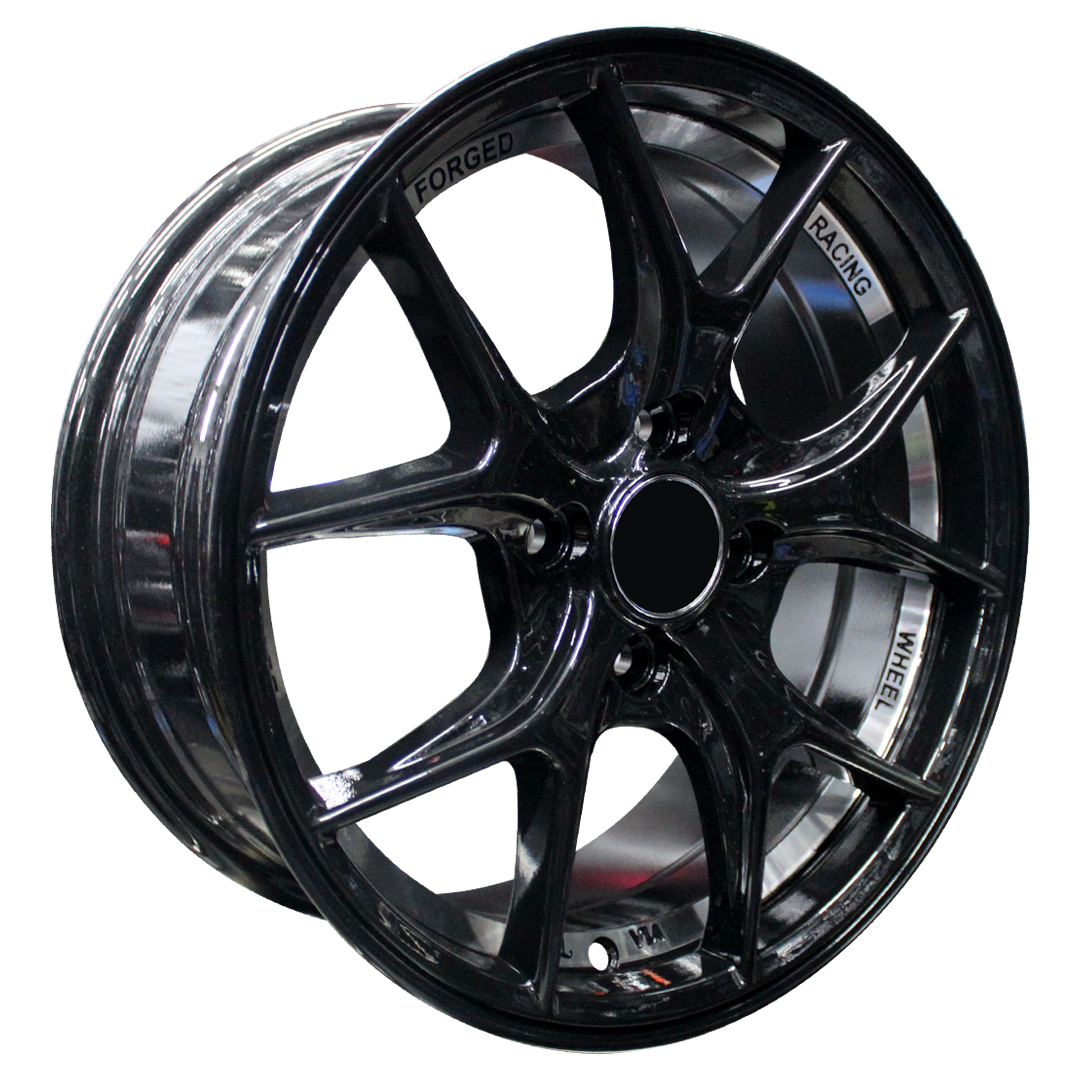 15 inch - Victor - 4x100 - Gloss Black + Undercut Gloss Black ...